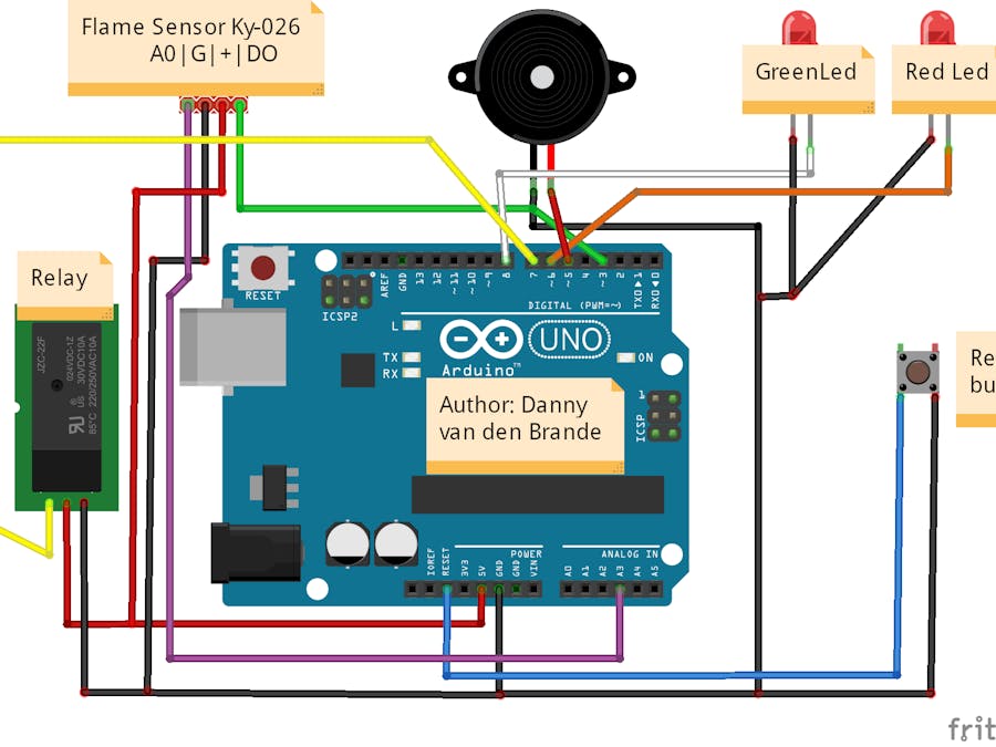 Diy Flame Sensor Alarm Using Ky 026 Arduino Project Hub